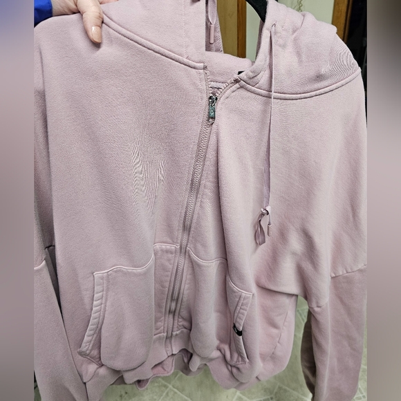 POPFLEX | Tops | Popflex Lxl Mauvey Pink Cloud Zip Up | Poshmark